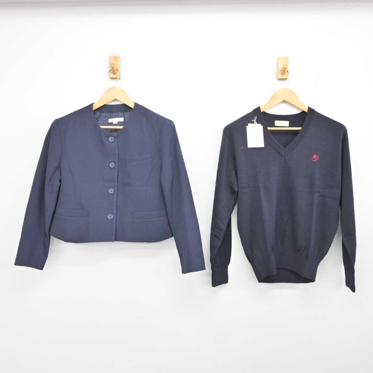 【中古】佐賀県 佐賀清和高等学校 女子制服 2点 ブレザー・ニット Sf078013 中古制服通販パレイド