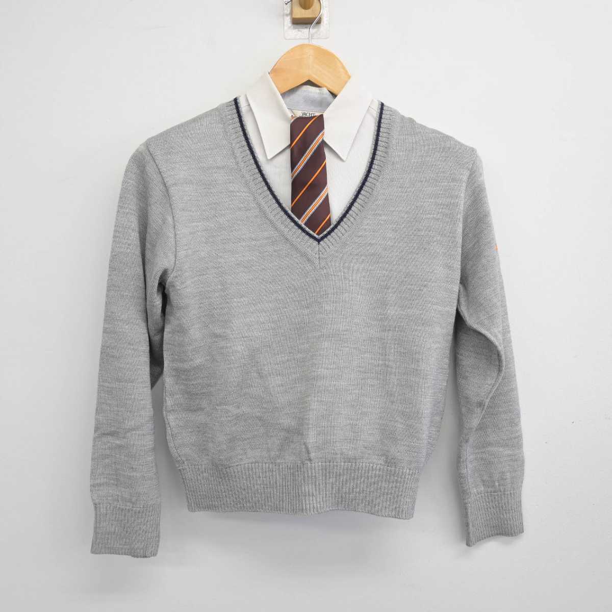 【中古】広島県 学校法人崇徳学園崇徳高等学校 女子制服 3点 ニット・シャツ Sf078399 中古制服通販パレイド