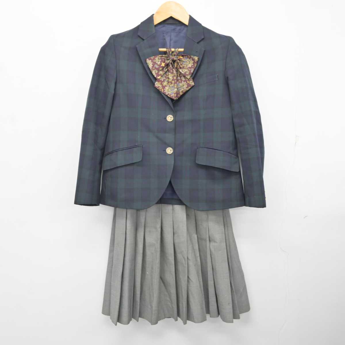【中古】長崎県 長崎日本大学高等学校 女子制服 4点 ブレザー・ベスト・スカート Sf078469 中古制服通販パレイド
