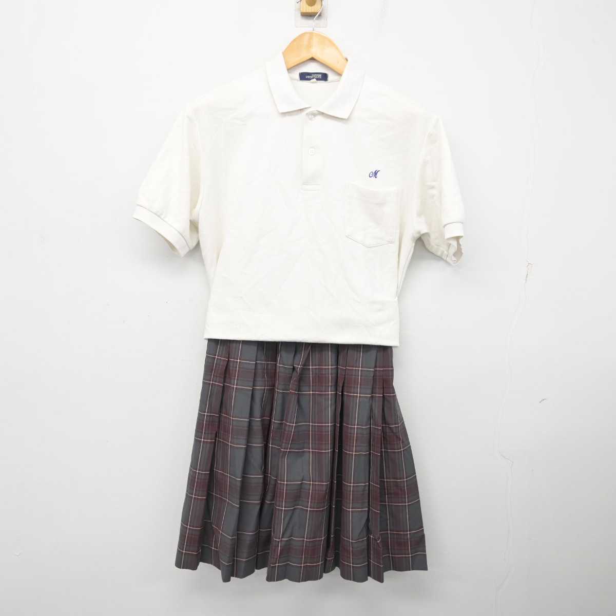 【中古】広島県 御調中学校 女子制服 3点 シャツ・シャツ・スカート Sf078521 中古制服通販パレイド