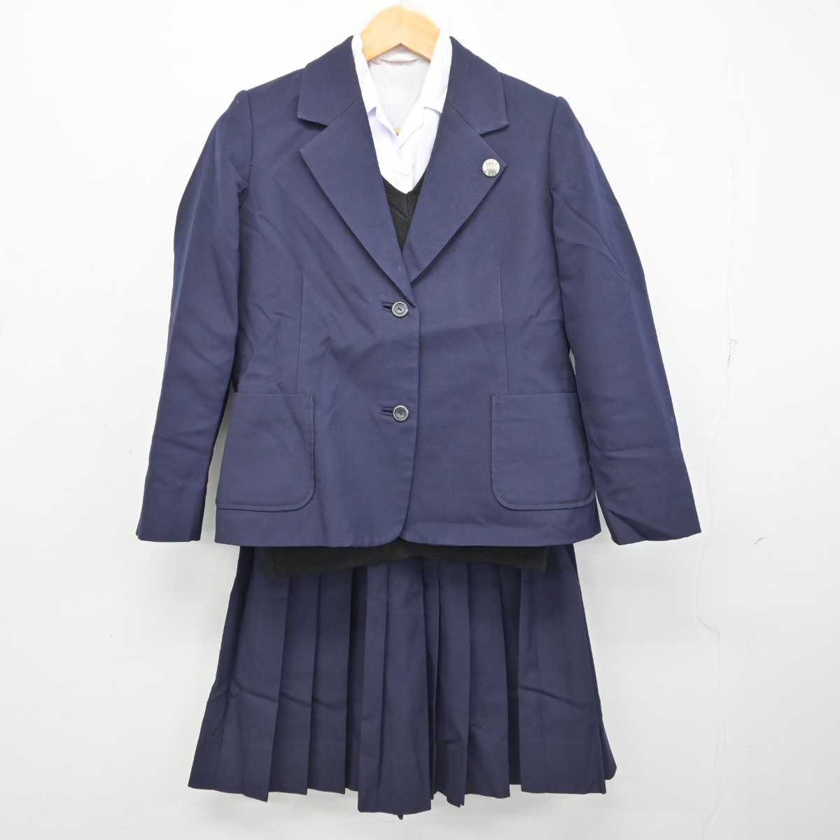 【中古】山口県 下関南高等学校 女子制服 5点 ブレザー・ニットベスト・シャツ・スカート Sf078966 中古制服通販パレイド
