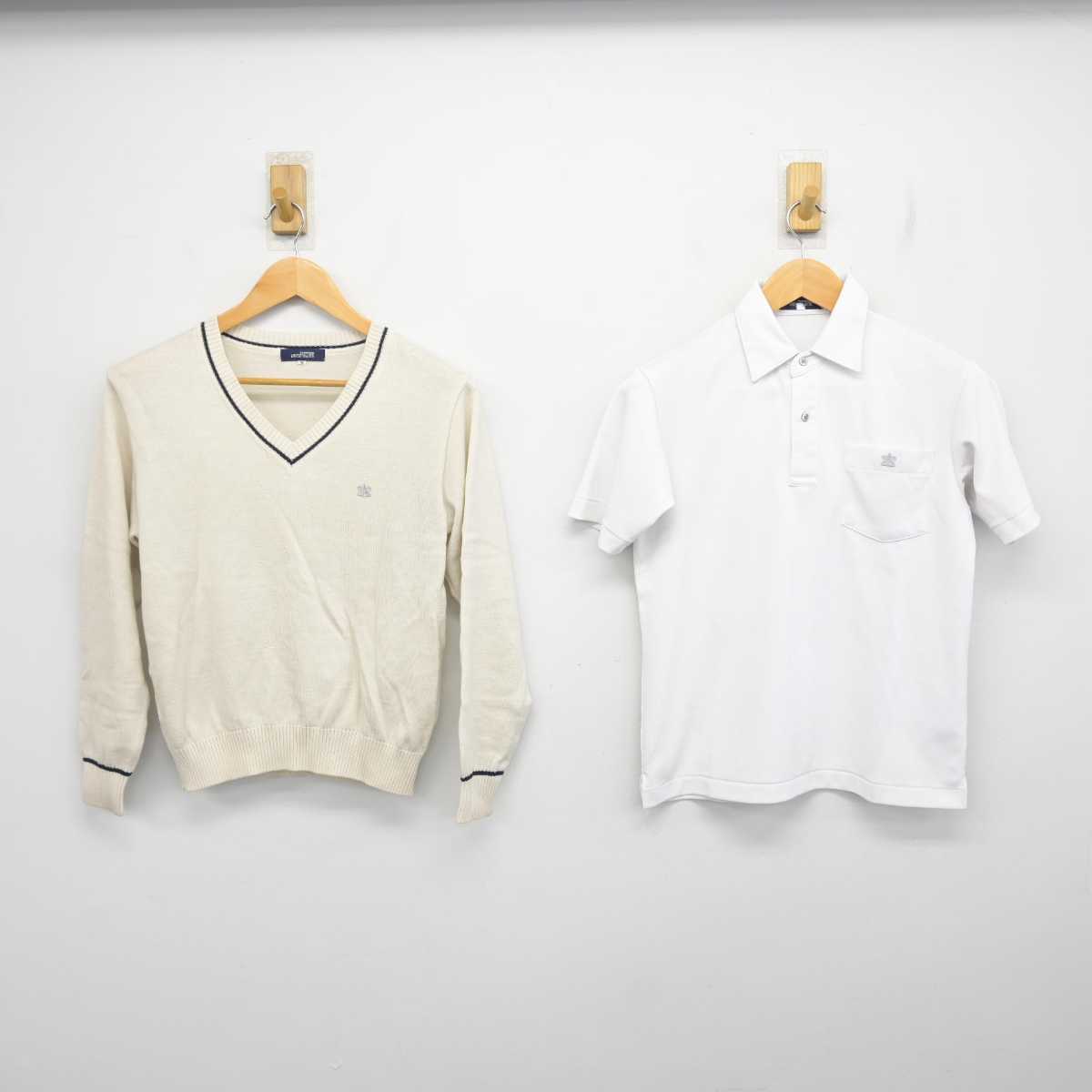 【中古】愛知県 豊川高等学校 女子制服 2点 ニット・シャツ Sf078999 中古制服通販パレイド