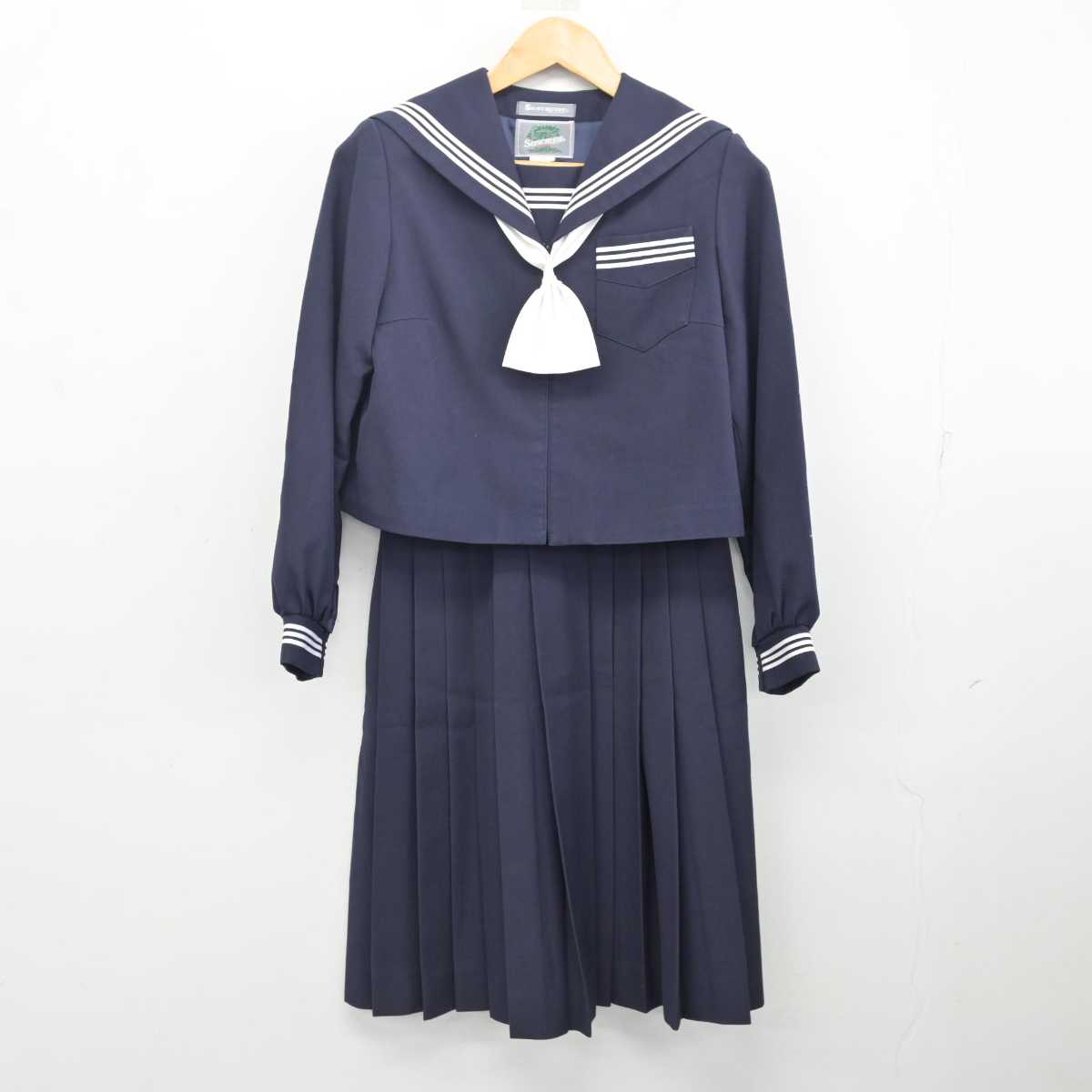 【中古】静岡県 浜松市立入野中学校 女子制服 3点 セーラー服・スカート Sf079969 中古制服通販パレイド