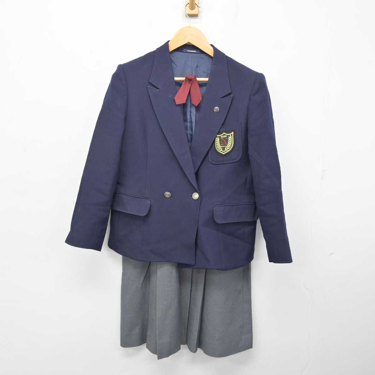【中古】秋田県 西目高等学校 女子制服 4点 ブレザー・スカート Sf080811 中古制服通販パレイド