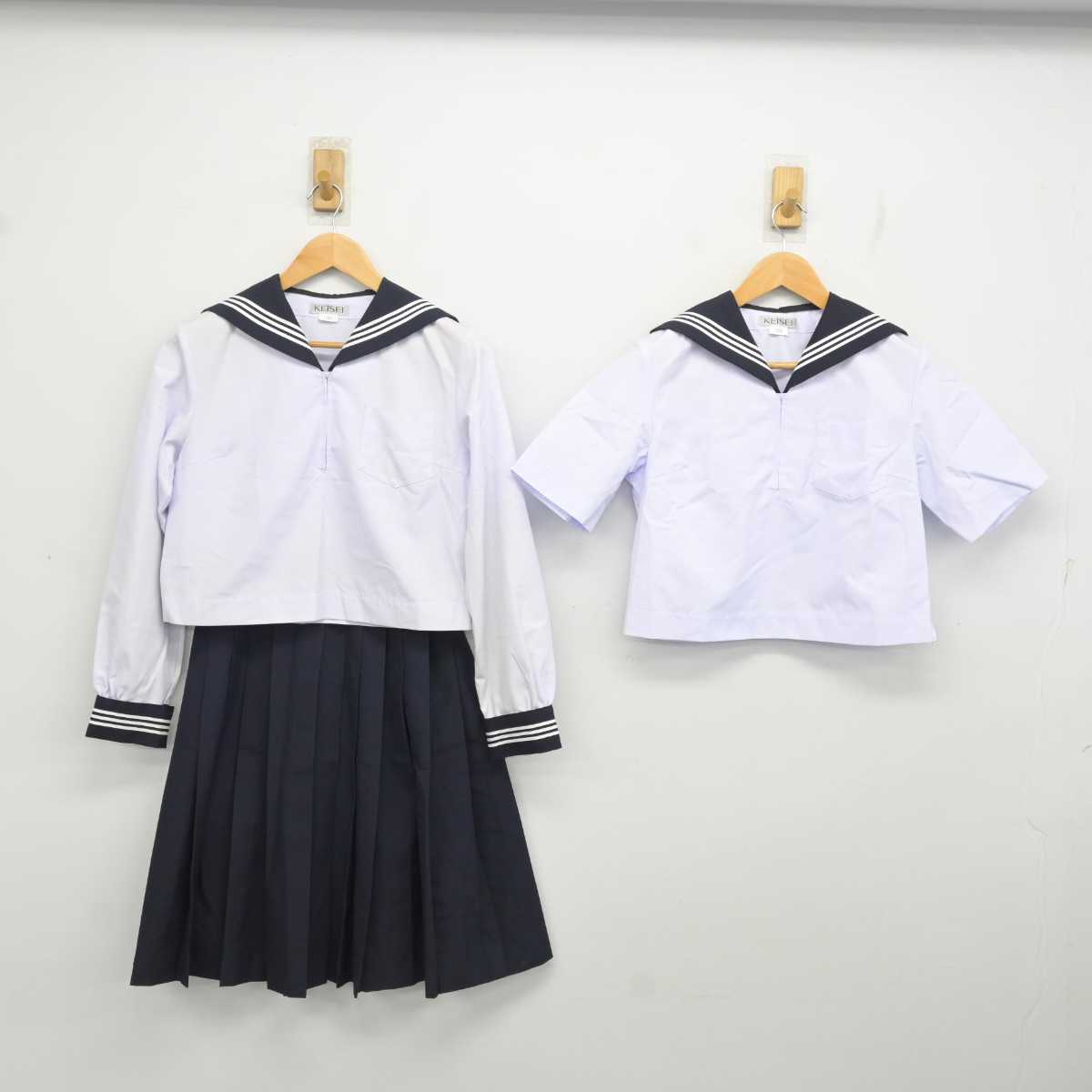 【中古】茨城県 日立第二高等学校 女子制服 3点 セーラー服・スカート Sf080849 中古制服通販パレイド