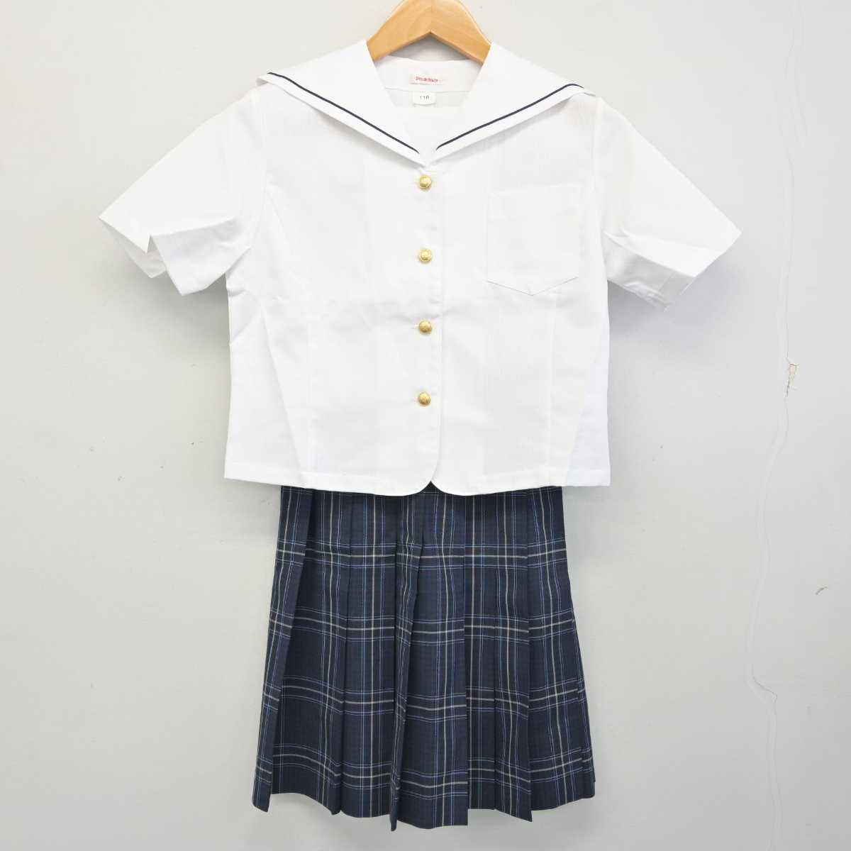 【中古】静岡県 星美学園 静岡サレジオ中学校 女子制服 3点 セーラー服・スカート Sf081271 中古制服通販パレイド