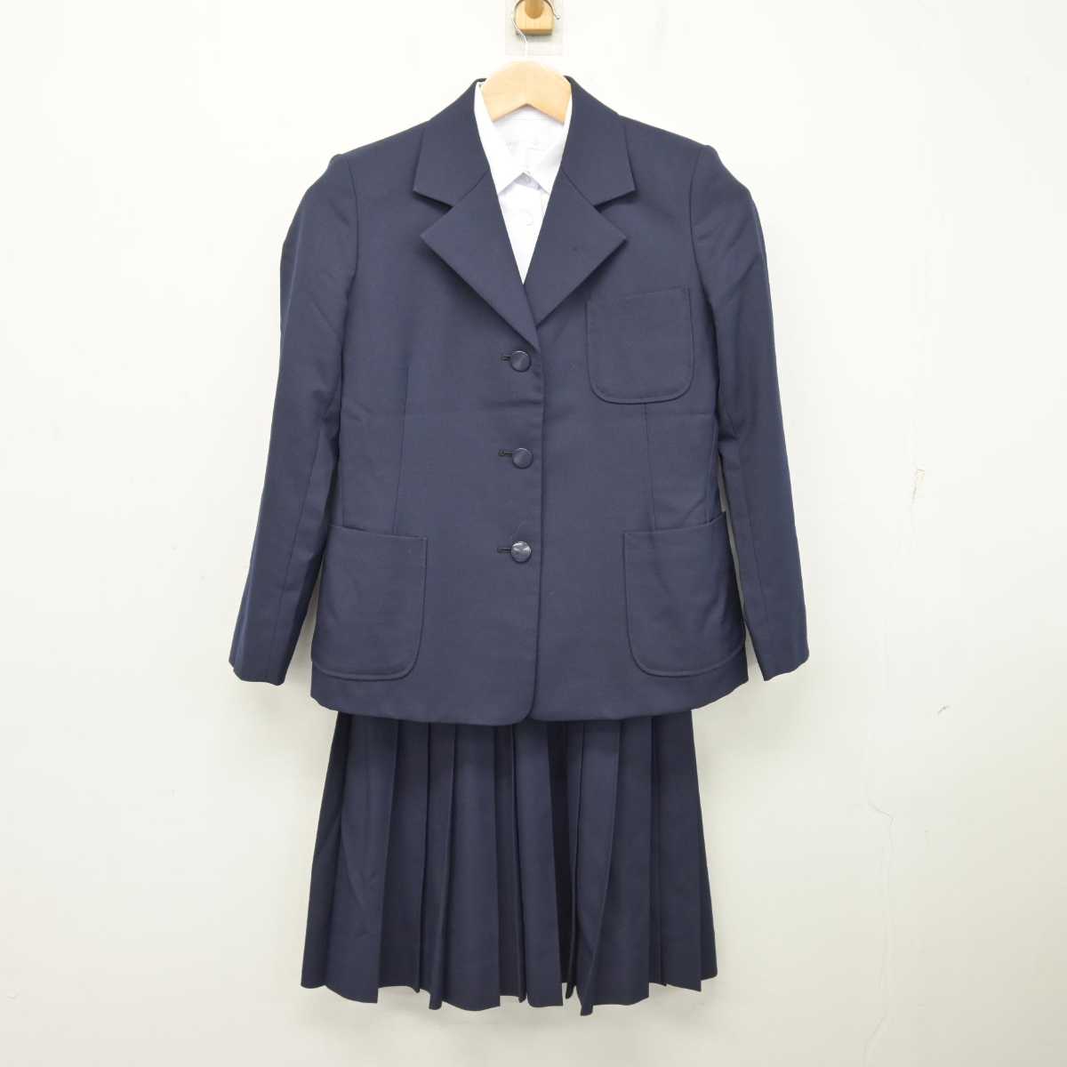 【中古】埼玉県 さいたま市立宮前中学校 女子制服 4点 ブレザー・ベスト・シャツ・スカート Sf082381 中古制服通販パレイド