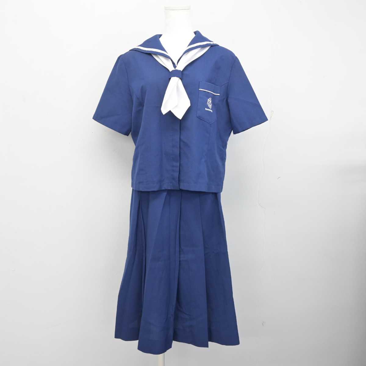 【中古】熊本県 熊本信愛女学院高等学校 女子制服 2点 セーラー服・スカート Sf082619 中古制服通販パレイド
