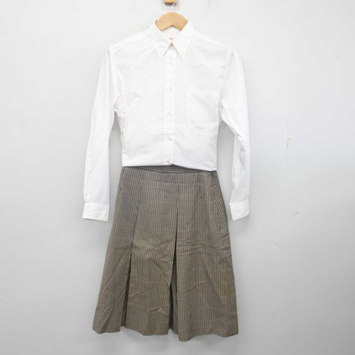 【中古】長崎県 長崎商業高等学校 女子制服 3点 ブレザー・シャツ・スカート Sf082840 中古制服通販パレイド