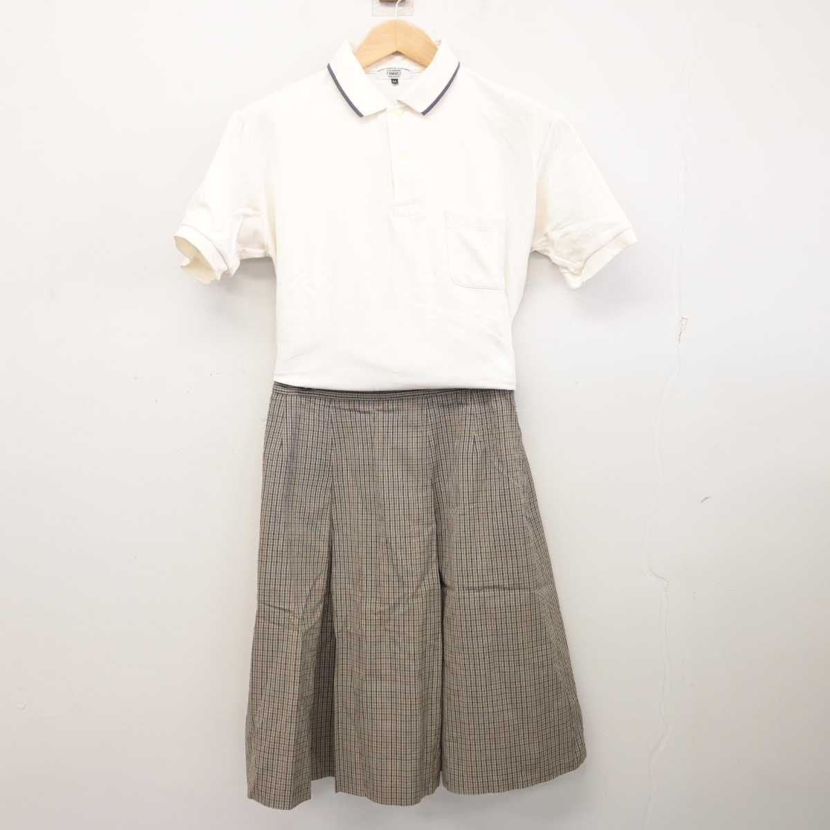 【中古】長崎県 長崎商業高等学校 女子制服 3点 シャツ・スカート Sf082841 中古制服通販パレイド