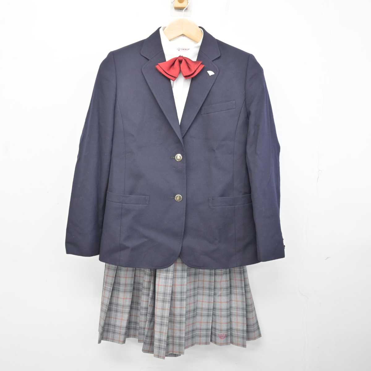 【中古】愛知県 名古屋経済大学高蔵高等学校・中学校 女子制服 6点 ブレザー・シャツ・スカート Sf083111 中古制服通販パレイド