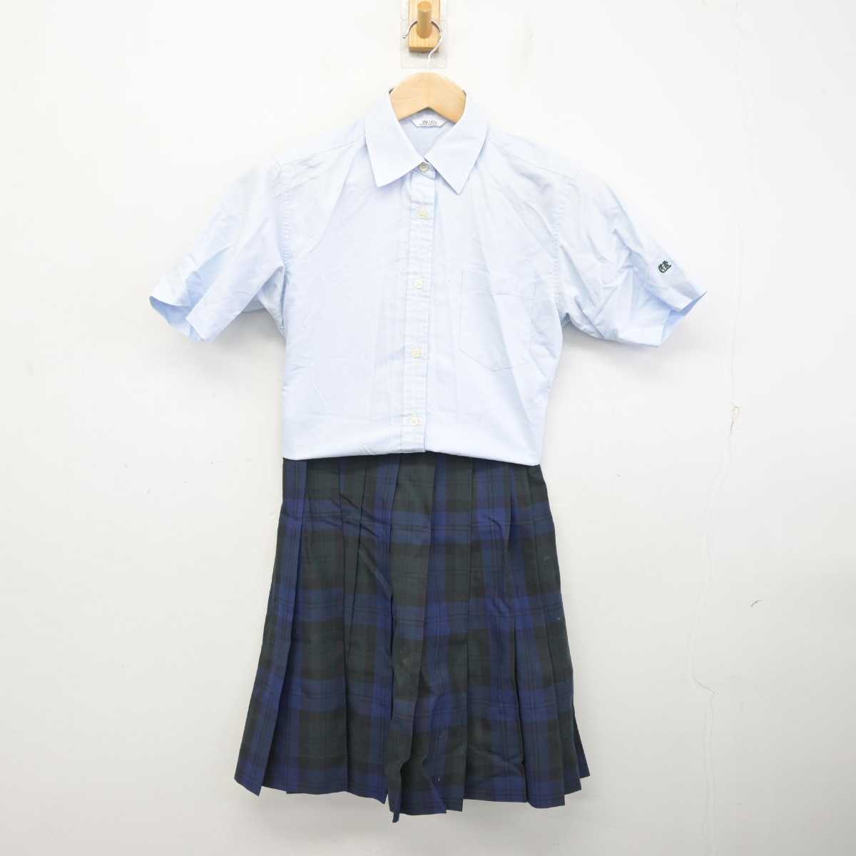 【中古】千葉県 千葉敬愛高等学校 女子制服 2点 シャツ・スカート Sf083129 中古制服通販パレイド