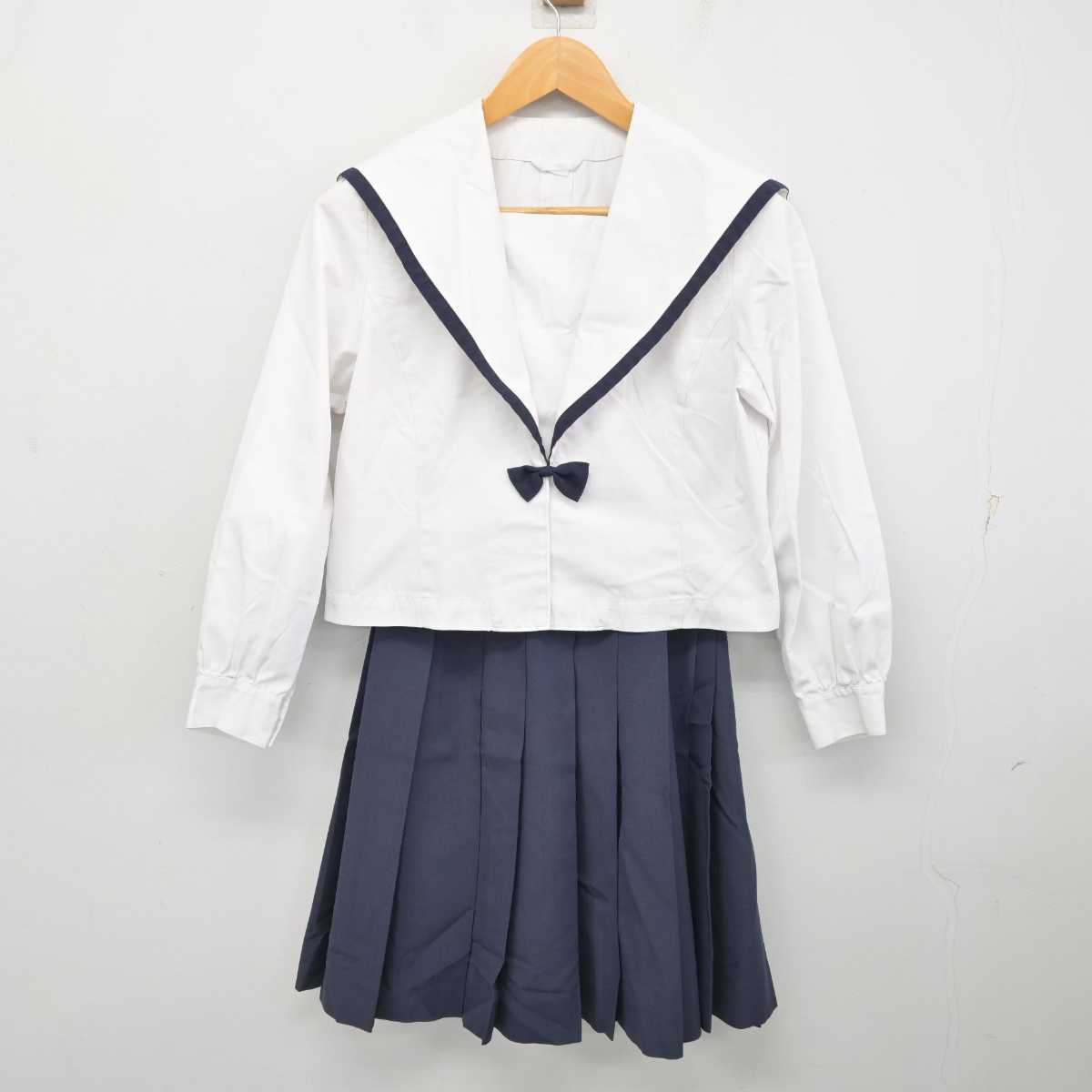 【中古】静岡県 浜松西高等学校・中等部 女子制服 2点 セーラー服・スカート Sf083276 中古制服通販パレイド