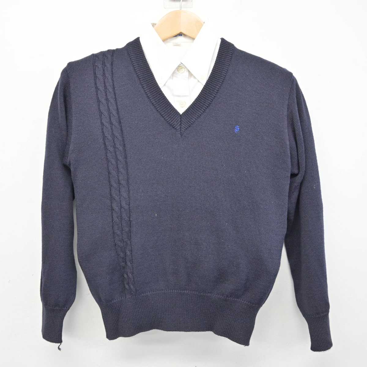 【中古】東京都 白梅学園高等学校旧制服 女子制服 2点 ニット・シャツ Sf083759 中古制服通販パレイド