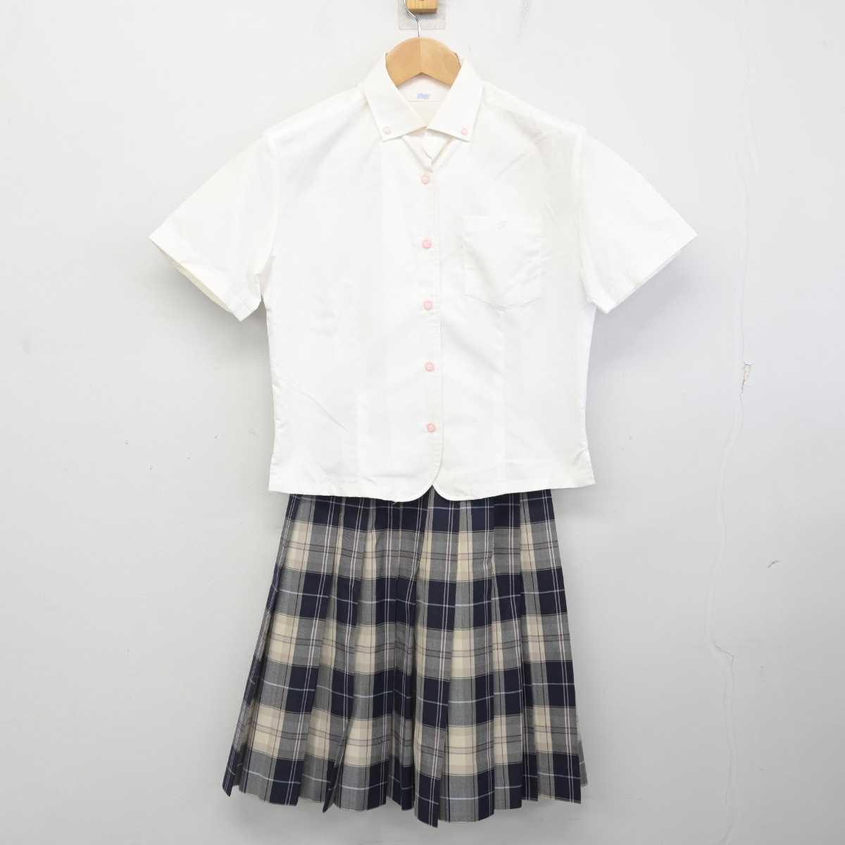 【中古】富山県 富山国際大学付属高等学校 女子制服 2点 シャツ・スカート Sf084080 中古制服通販パレイド