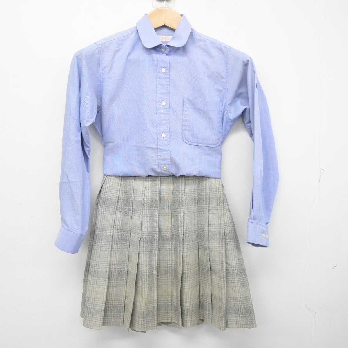 【中古】茨城県 つくば国際大学高等学校土浦校舎 女子制服 2点 シャツ・スカート Sf084262 中古制服通販パレイド