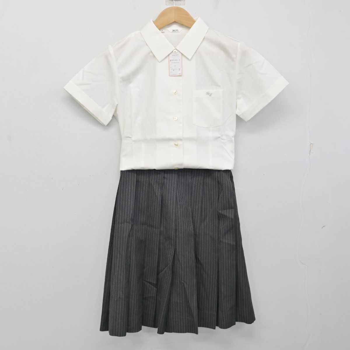 【中古】神奈川県 青山学院横浜英和中学校・高等学校旧制服 女子制服 3点 シャツ・スカート Sf084419 中古制服通販パレイド