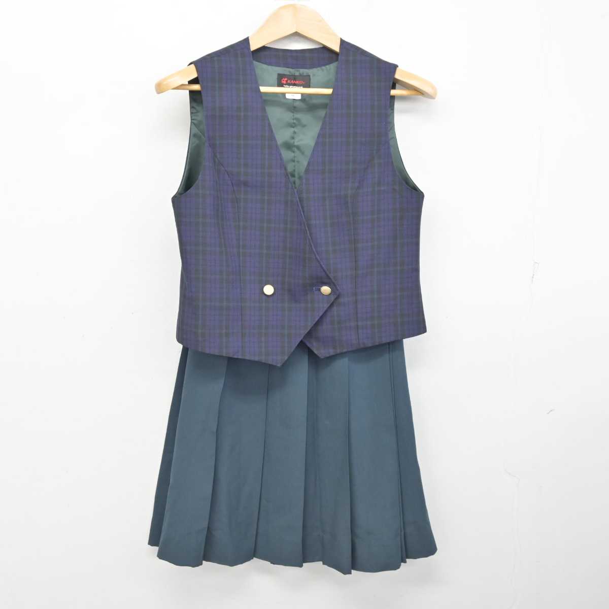 【中古】兵庫県 猪名川中学校 女子制服 2点 ベスト・スカート Sf085200 中古制服通販パレイド