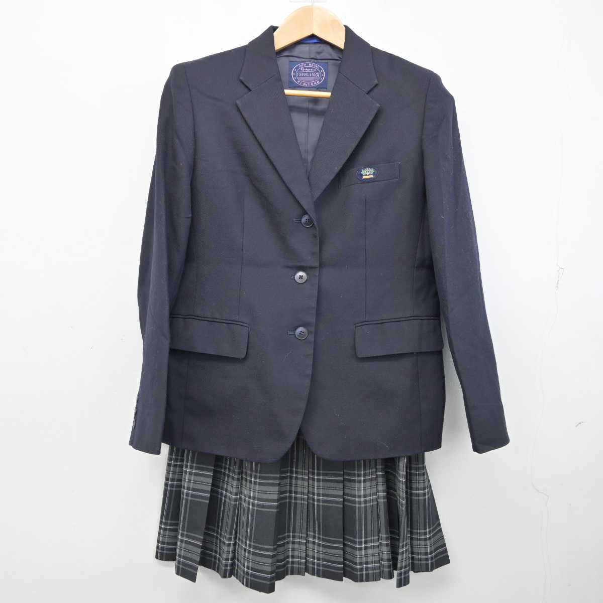 【中古】大分県 大分西高等学校 女子制服 3点 ブレザー・ニット・スカート Sf086413 中古制服通販パレイド