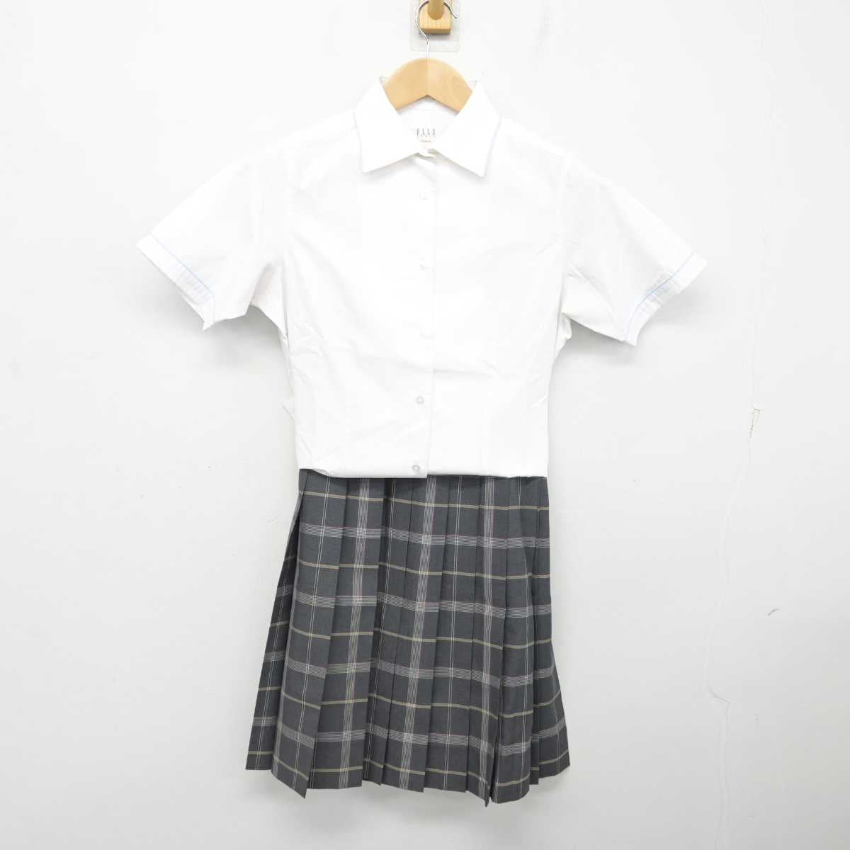 【中古】愛知県 至学館高等学校 女子制服 2点 シャツ・スカート Sf087101 中古制服通販パレイド