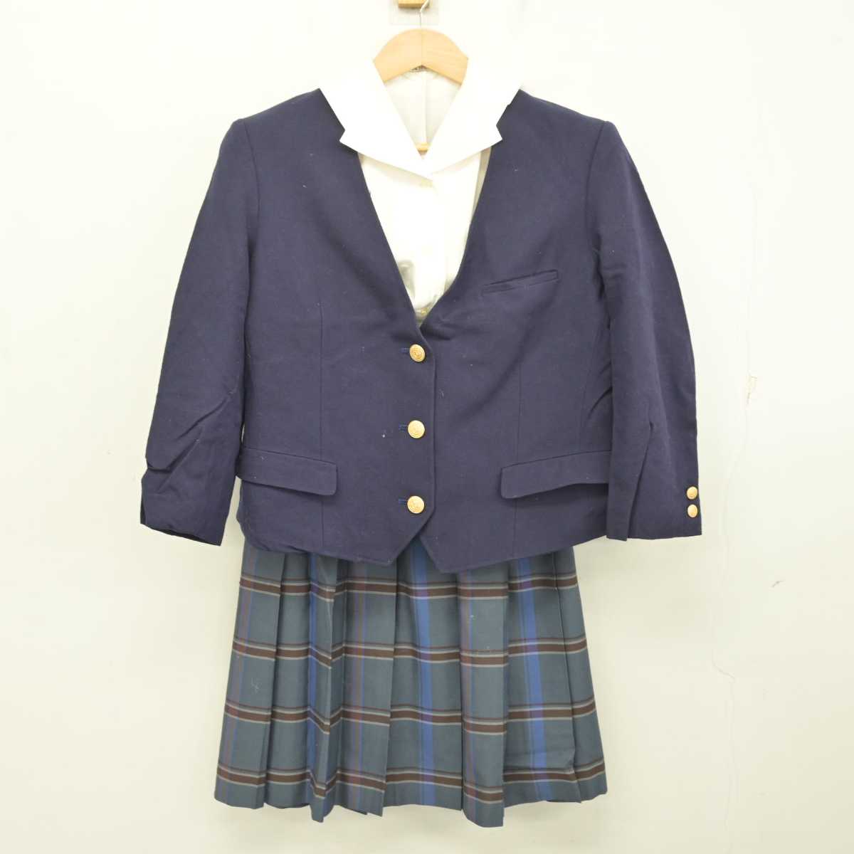 【中古】福島県 岩瀬農業高等学校旧制服 女子制服 3点 ブレザー・シャツ・スカート Sf089208 中古制服通販パレイド