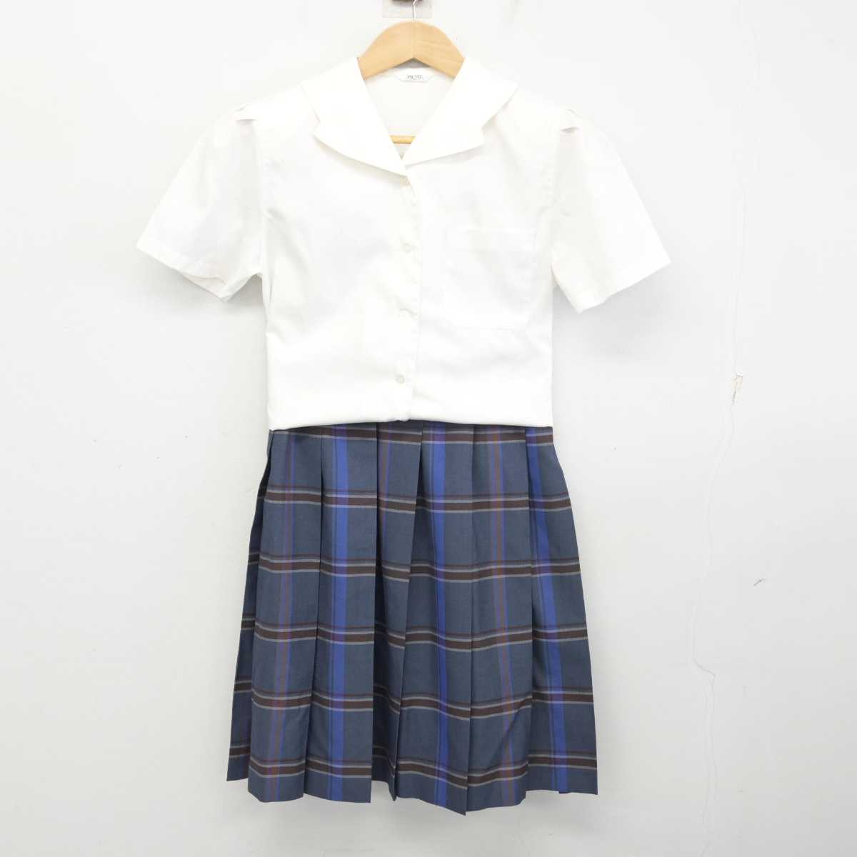 【中古】福島県 岩瀬農業高等学校旧制服 女子制服 2点 シャツ・スカート Sf089209 中古制服通販パレイド