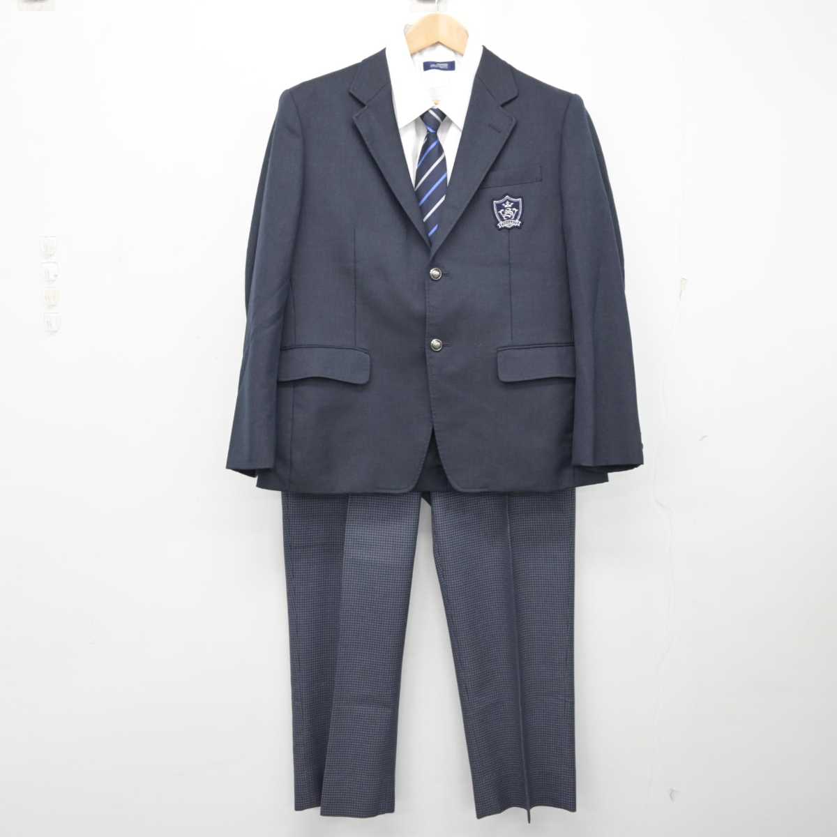 【中古】山形県 創学館高等学校 男子制服 4点 ブレザー・シャツ・ズボン Sf089533 中古制服通販パレイド