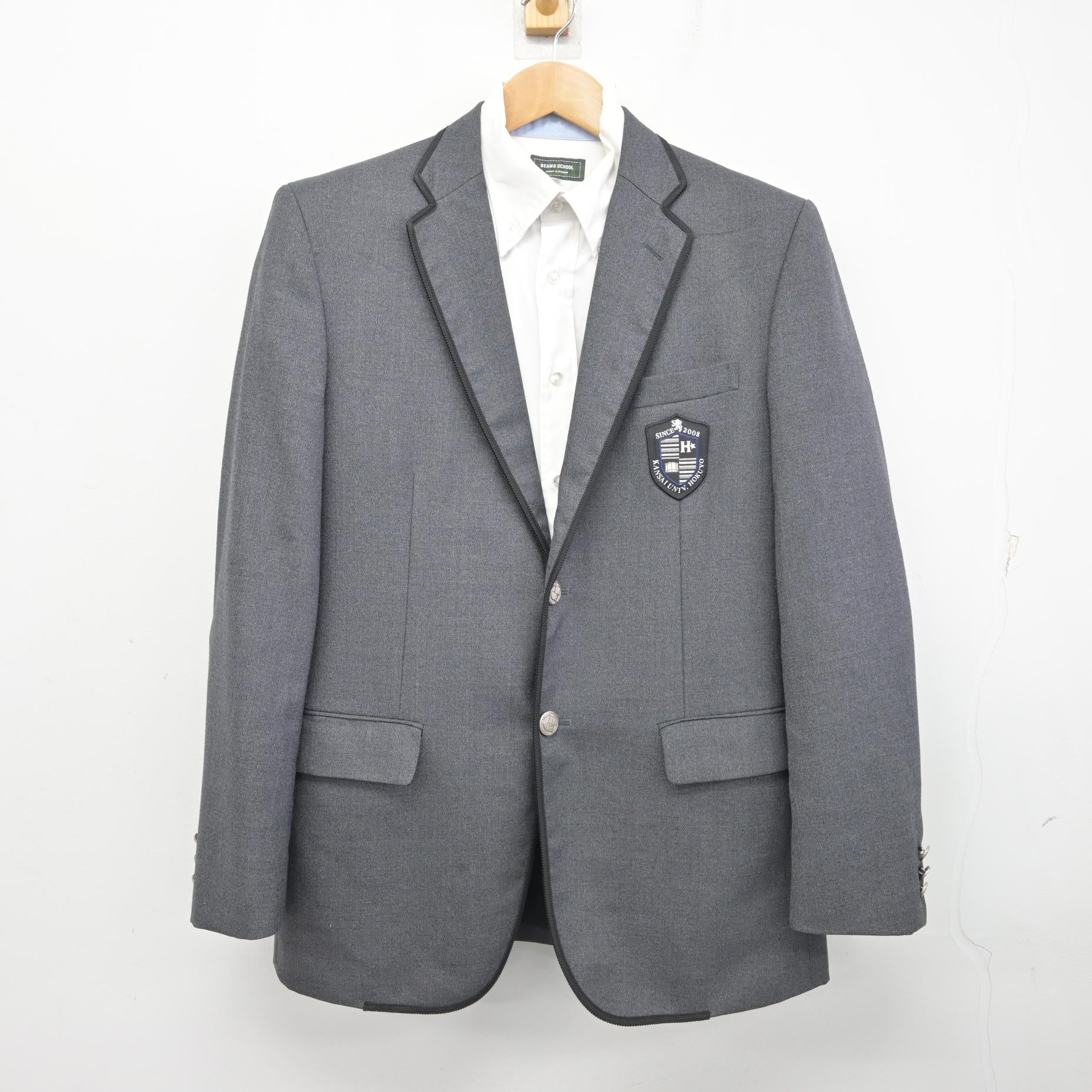 【中古】大阪府 関西大学北陽高等学校・中学校 男子制服 2点 ブレザー・シャツ Sf090063 中古制服通販パレイド