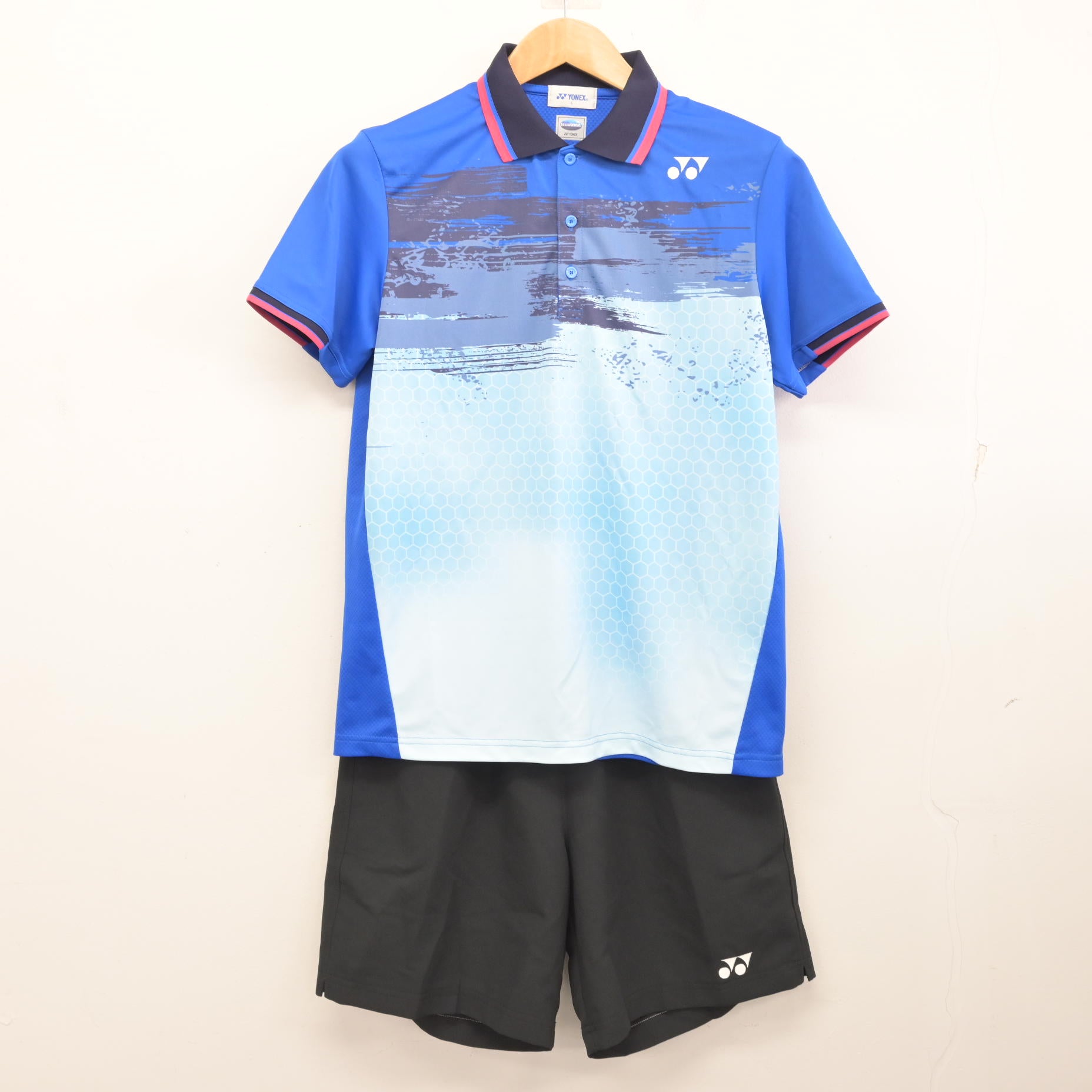 【中古】静岡県 新津中学校テニス部ユニフォーム 男子制服 2点 部活ユニフォーム 上・部活ユニフォーム 下 Sf090638 中古