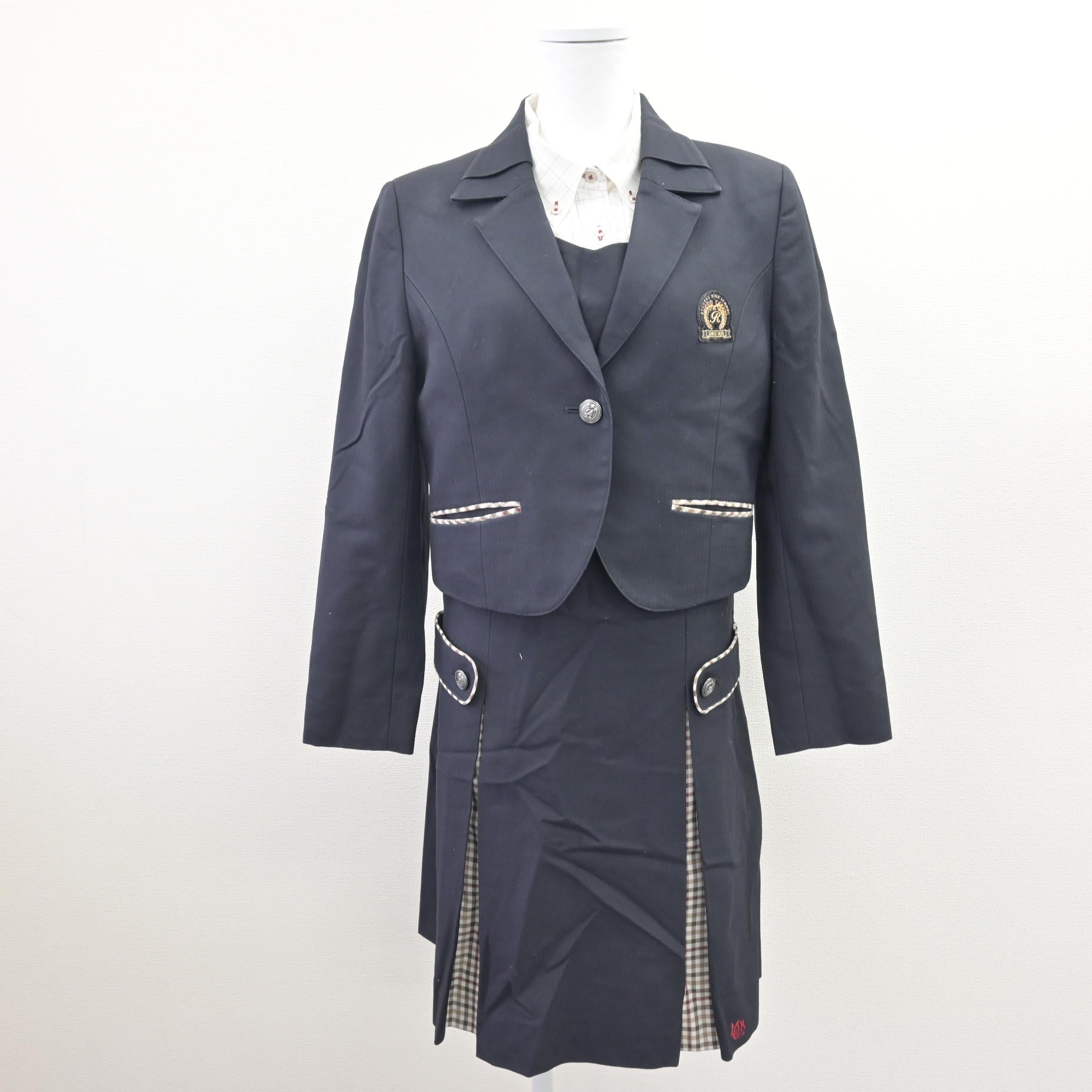 【中古】佐賀県 佐賀龍谷学園 龍谷高等学校 女子制服 3点 ブレザー・ジャンパースカート・シャツ Sf110654 中古制服通販パレイド
