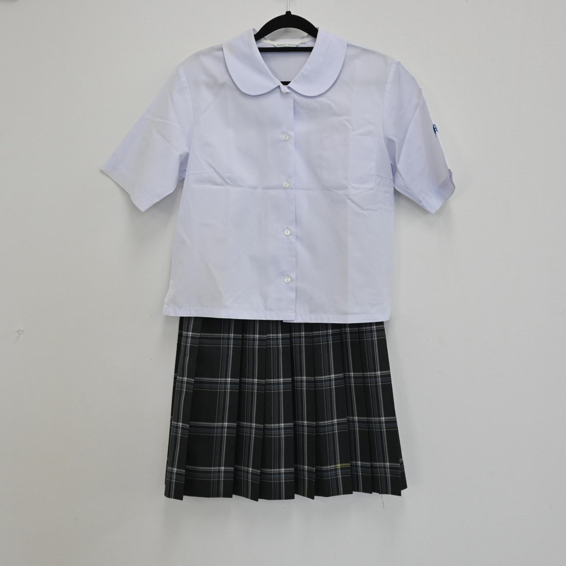 【中古制服】兵庫県 高砂南高校 女子制服 3点（シャツ 長袖・シャツ 半袖・スカート 夏） Sf000102【リサイクル学生服】 中古制服