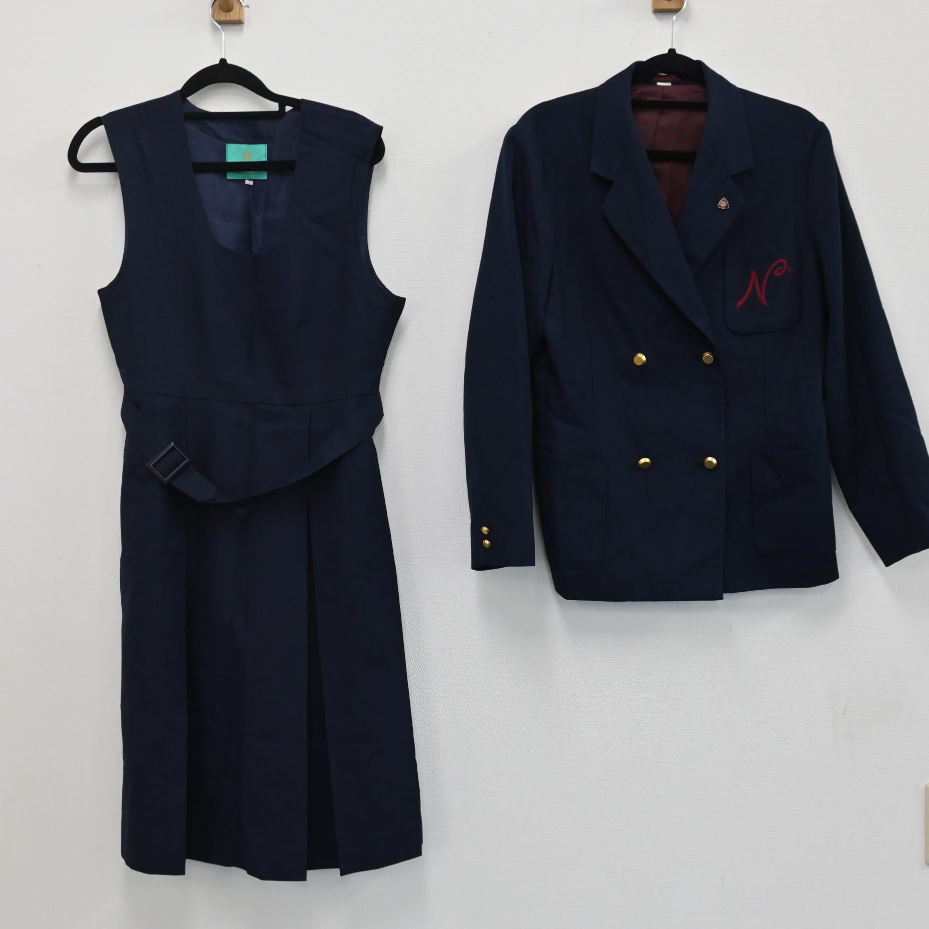 【中古制服】兵庫県 西宮市立西宮高校 女子制服 2点（ブレザー・ジャンパースカート） Sf000478【リサイクル学生服】 中古制服通販パレイド