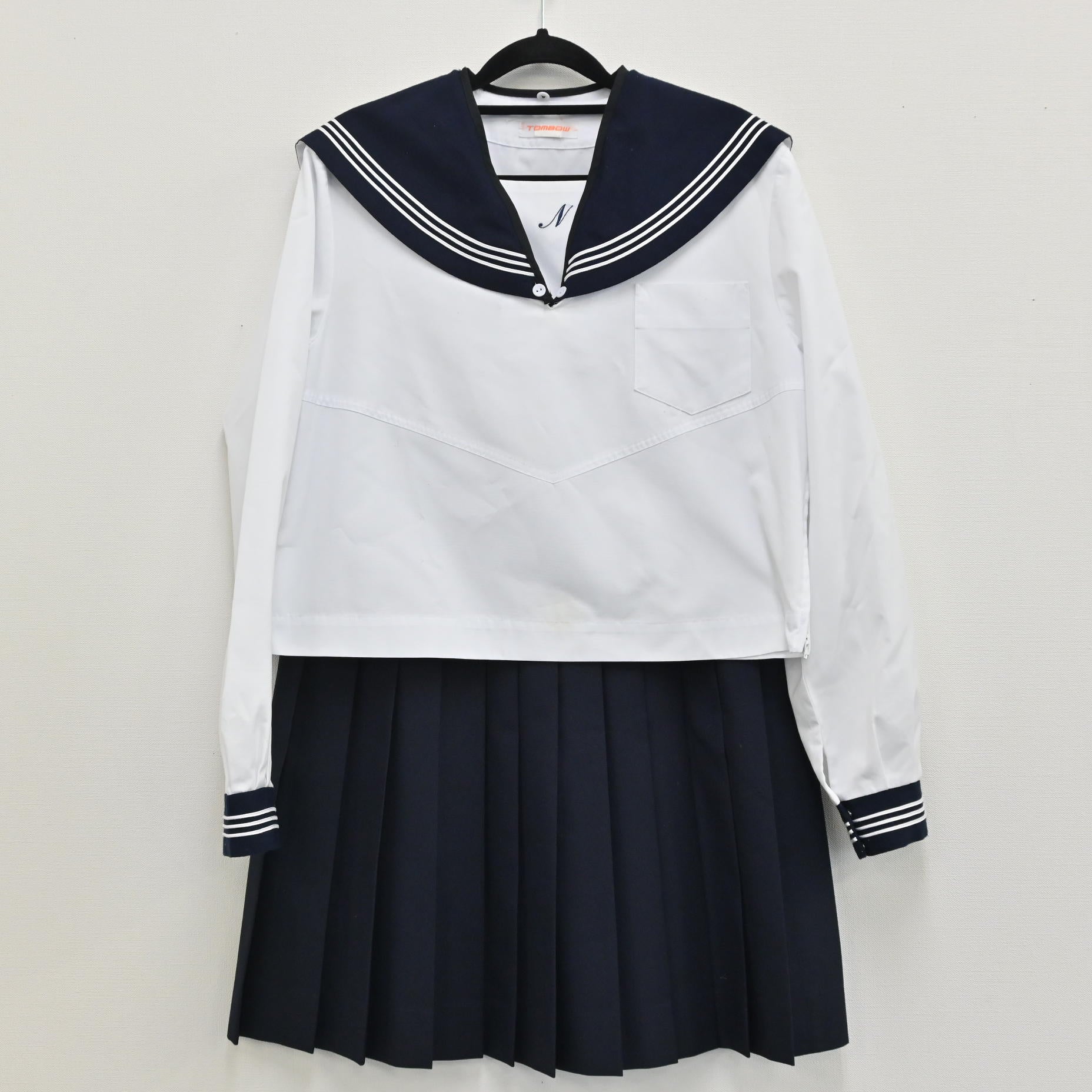 【中古制服】宮城県 西古川中学校 女子制服 2点（セーラー 合服 長袖・スカート 夏） Sf000560【リサイクル学生服】 中古制服通販パレイド