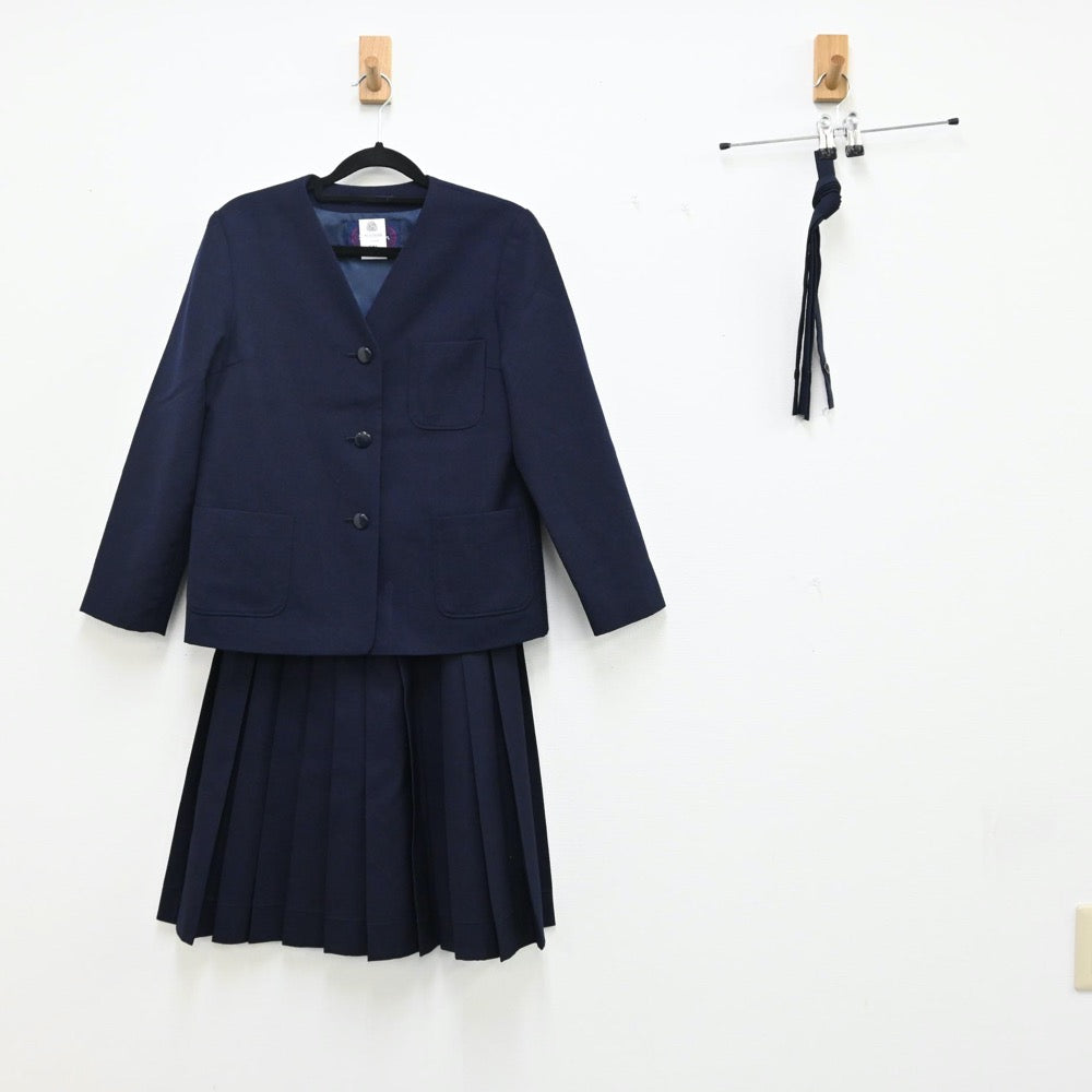 【中古制服】滋賀県 滋賀大学教育学部附属中学校 女子制服 2点（ブレザー・スカート）sf000974【リサイクル学生服】 中古制服通販パレイド