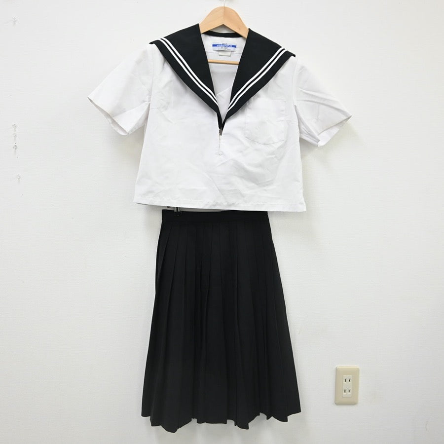 【中古制服】愛知県 西尾市立平坂中学校 女子制服 3点（セーラー服・セーラー服・スカート）sf002287【リサイクル学生服】 中古制服