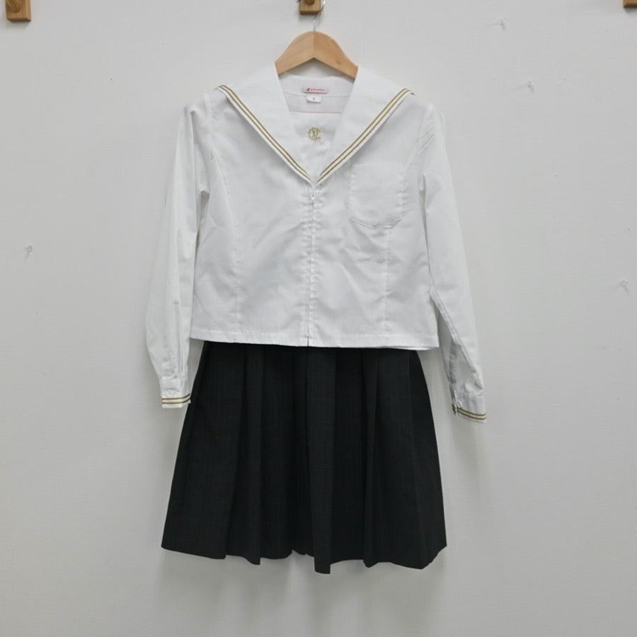 【中古制服】山形県 山本学園高等学校 女子制服 4点(シャツ・スカート)sf002378【リサイクル学生服】 中古制服通販パレイド