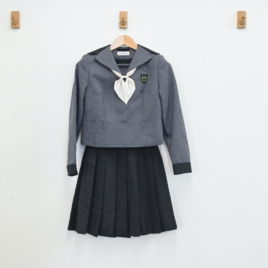 【中古制服】岡山県 山陽学園高等学校 女子制服 3点（セーラー服・スカート）sf003112【リサイクル学生服】 中古制服通販パレイド