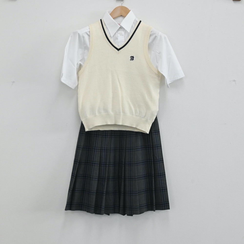 【中古制服】埼玉県 武南高等学校 女子制服 5点（シャツ・ニットベスト・スカート）sf003896【リサイクル学生服】 中古制服通販パレイド