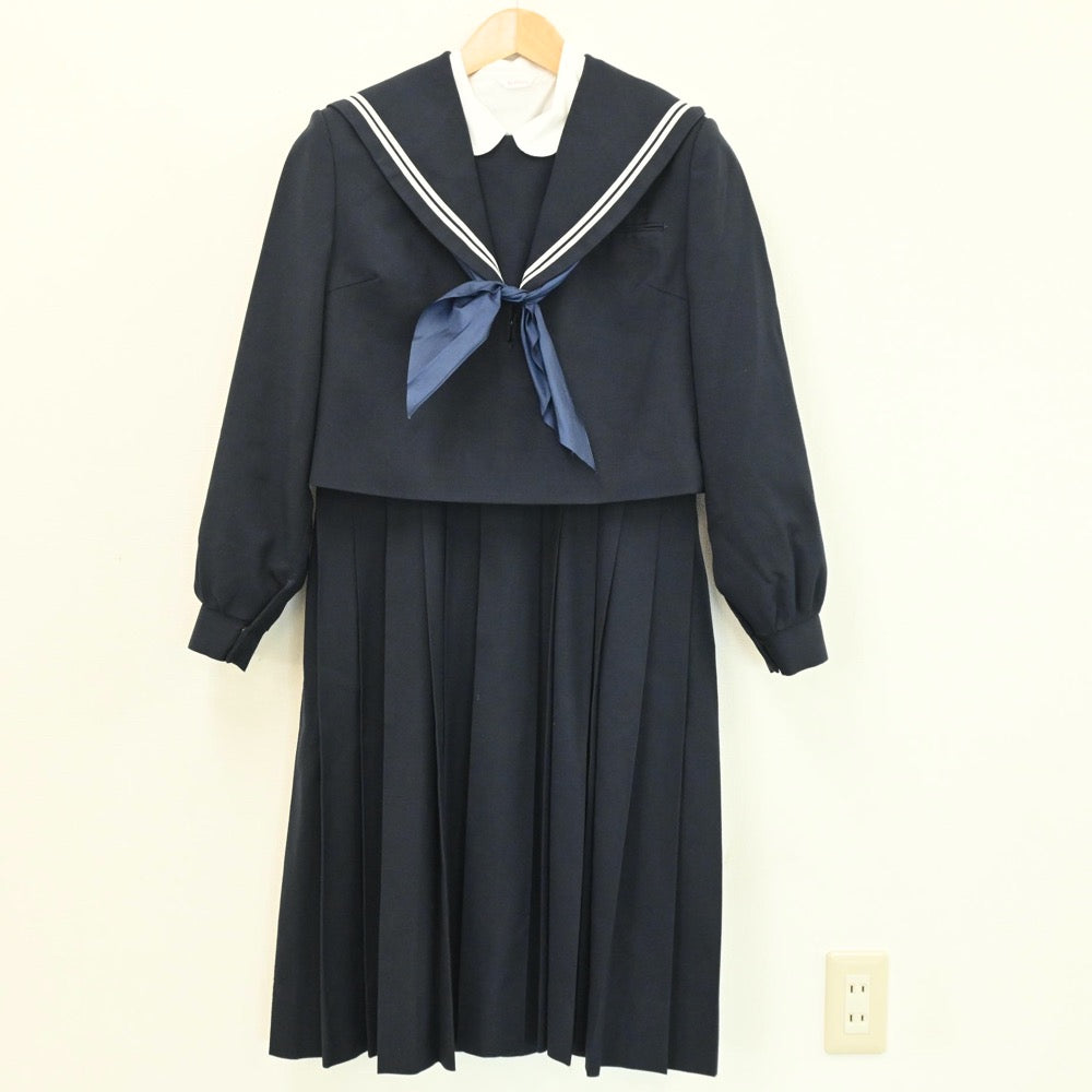 【中古制服】福岡県 席田中学校 女子制服 5点（セーラー服・シャツ・シャツ・ジャンパースカート）sf004835【リサイクル学生服】 中古