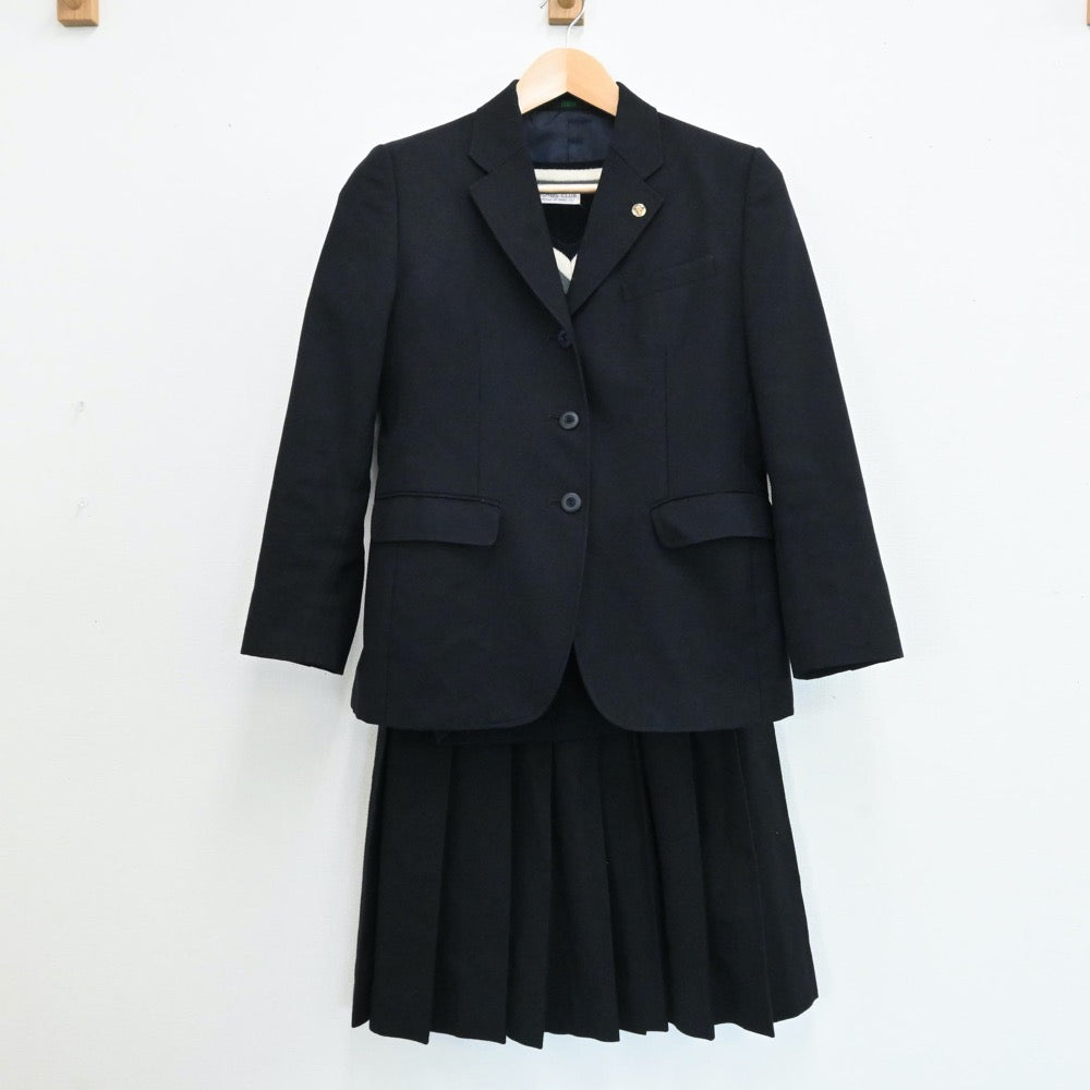 【中古制服】広島県 広島市立商業高校 女子制服 3点（ブレザー・ニット・スカート）sf005276【リサイクル学生服】 中古制服通販パレイド