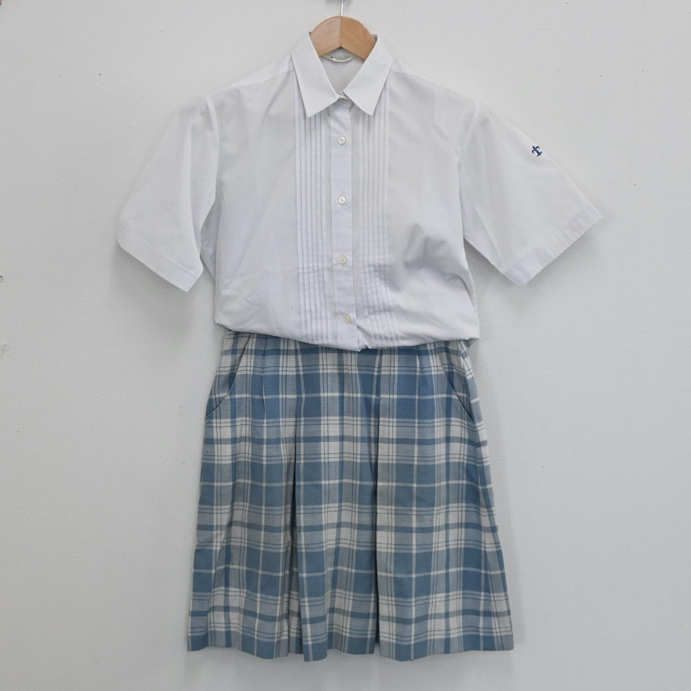 【中古制服】東京都 頌栄女子学院高等学校 女子制服 2点（シャツ・スカート）sf005538【リサイクル学生服】 中古制服通販パレイド