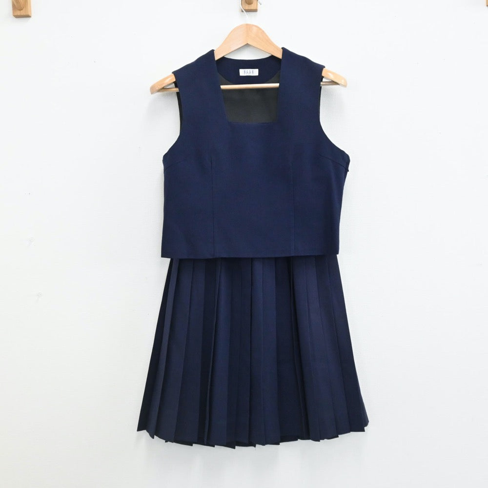 【中古制服】香川県 高松西高等学校 女子制服 3点（ベスト・スカート・スカート）sf005727【リサイクル学生服】 中古制服通販パレイド