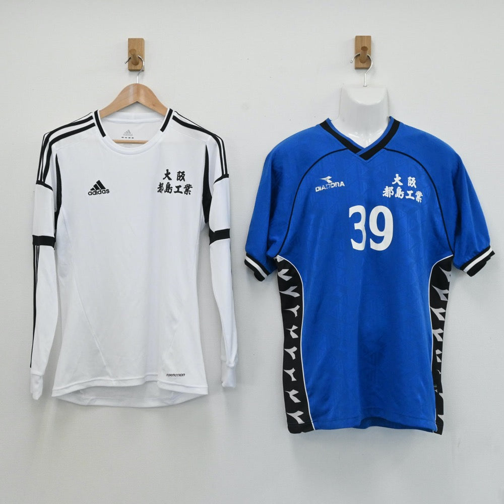 【中古制服】大阪府 大阪市立都島工業高校 サッカー部ユニフォーム 男子制服 3点（部活ユニフォーム 上）sf005940【リサイクル学生服