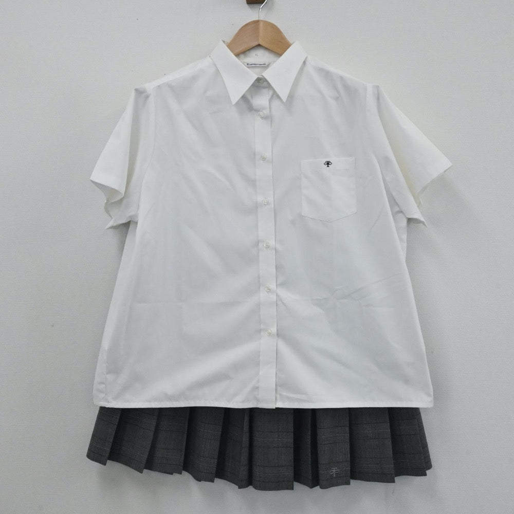 【中古制服】青森県 東奥学園高等学校 女子制服 3点（シャツ・スカート）sf006289【リサイクル学生服】 中古制服通販パレイド