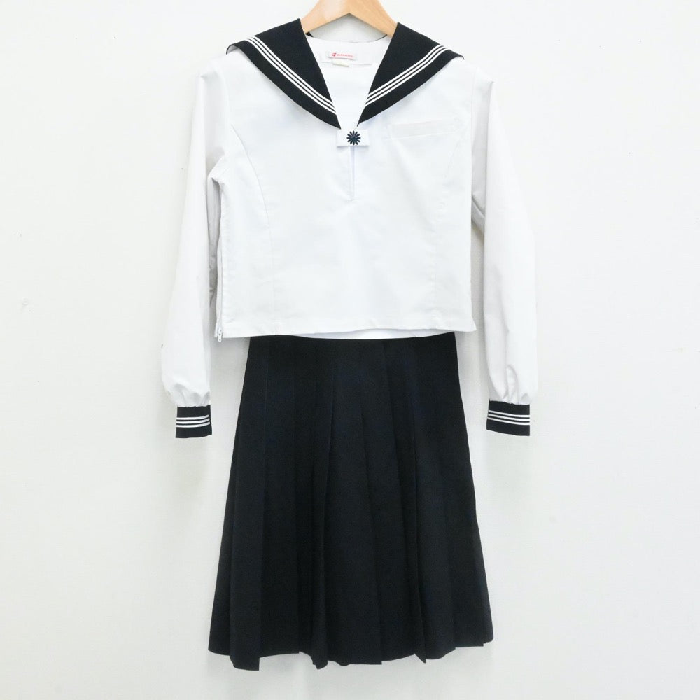 【中古制服】東京都 大田区立大森第四中学校 女子制服 4点(セーラー服・セーラー服・スカート)sf006539【リサイクル学生服】 中古