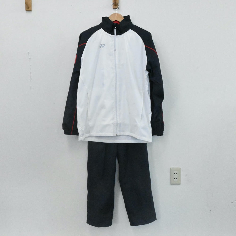 【中古制服】兵庫県 姫路市立菅野中学校 ウインドブレーカー 男子制服 2点（部活ユニフォーム 上・ジャージ 下）sf006576【リサイクル