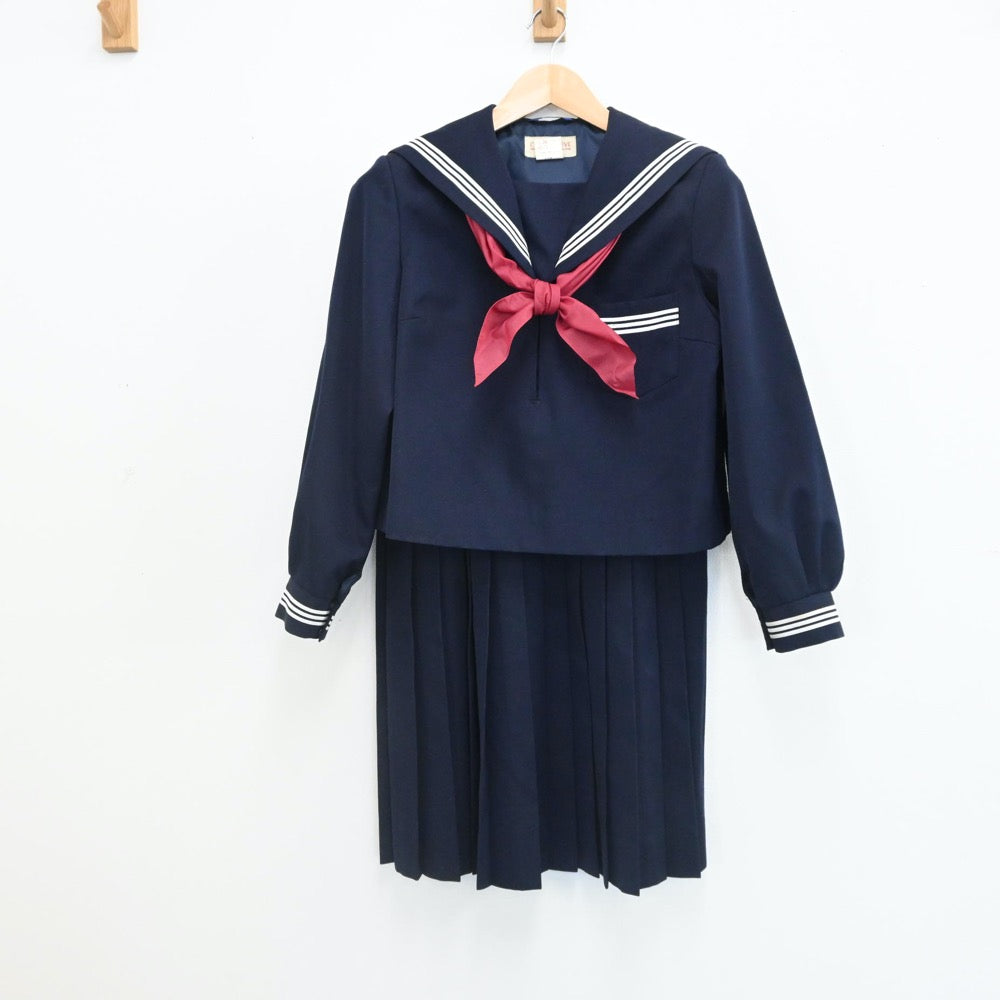 【中古制服】香川県 観音寺市立観音寺中学校 女子制服 2点（セーラー服・スカート）sf007656【リサイクル学生服】 中古制服通販パレイド