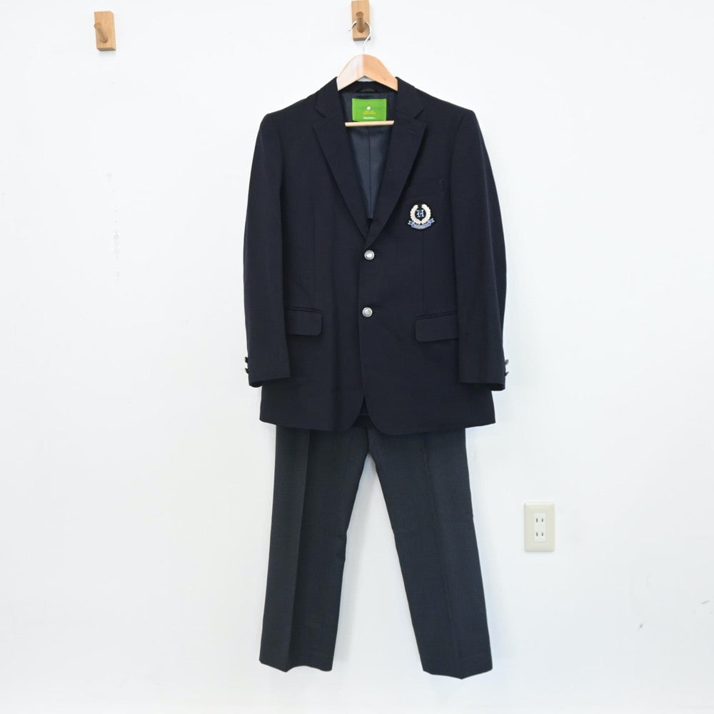 【中古制服】兵庫県 兵庫県立東灘高等学校 男子制服 3点（ブレザー・ズボン）sf007943【リサイクル学生服】 中古制服通販パレイド