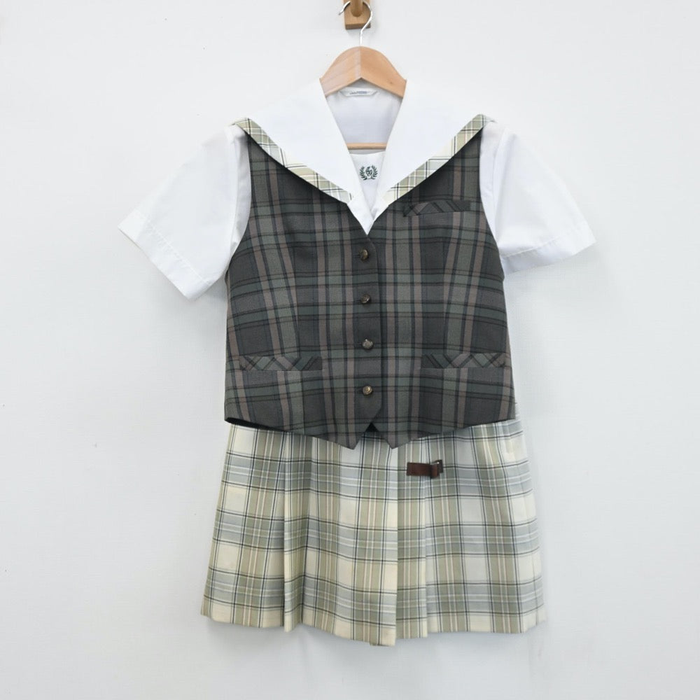 【中古制服】長野県 松商学園高等学校 女子制服 3点（ベスト・セーラー服・スカート）sf008153【リサイクル学生服】 中古制服通販パレイド