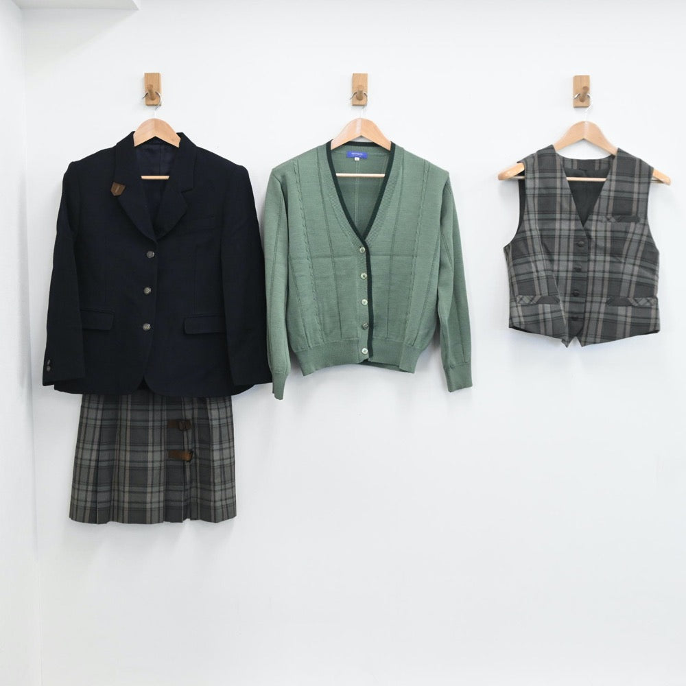 【中古制服】長野県 松商学園高等学校 女子制服 4点（ブレザー・ニット・ベスト・スカート）sf008301【リサイクル学生服】 中古制服